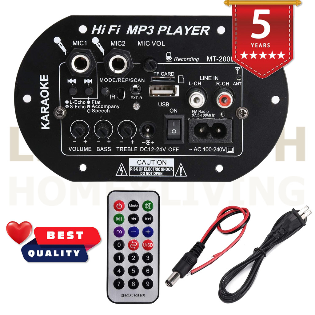 8/10 inch 12V/24V/220V Three-purpose SF-2MIC Car Digital Amplifier Bluetooth Microphone | Shopee ...