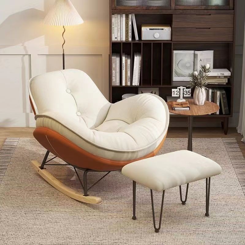 Penguin Rocking Chair Lazy Sofa Japanese Style Single Cream Wind Modern ...