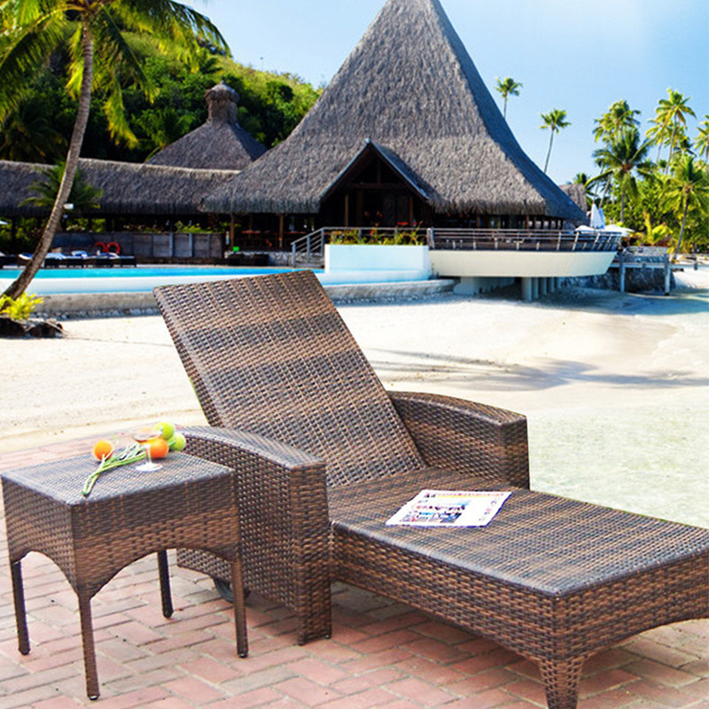 Outdoor Pool Lounger Rattan Chair Outdoor Balcony Nap Chair Villa ...