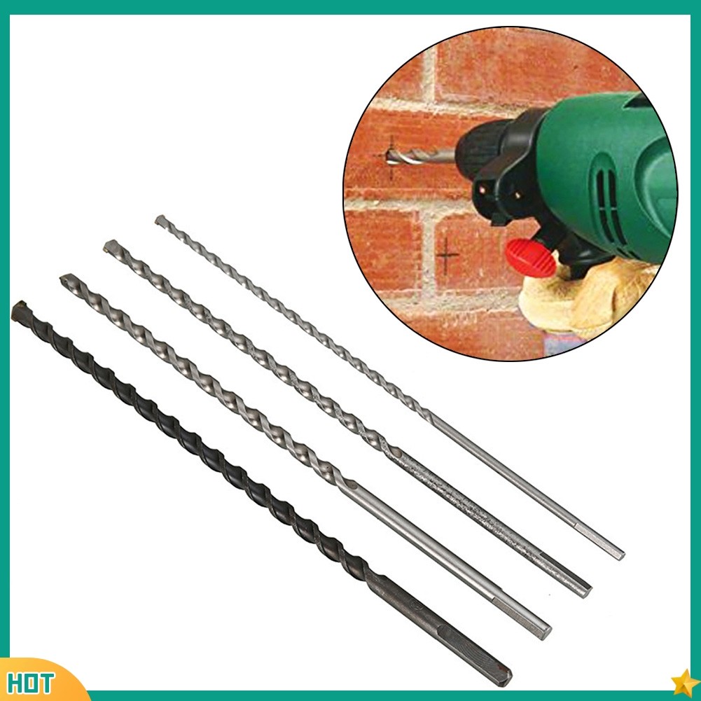 300mm Long Masonry Concrete Drill Bit Triangle Shank 6 8 10 12 16mm ...