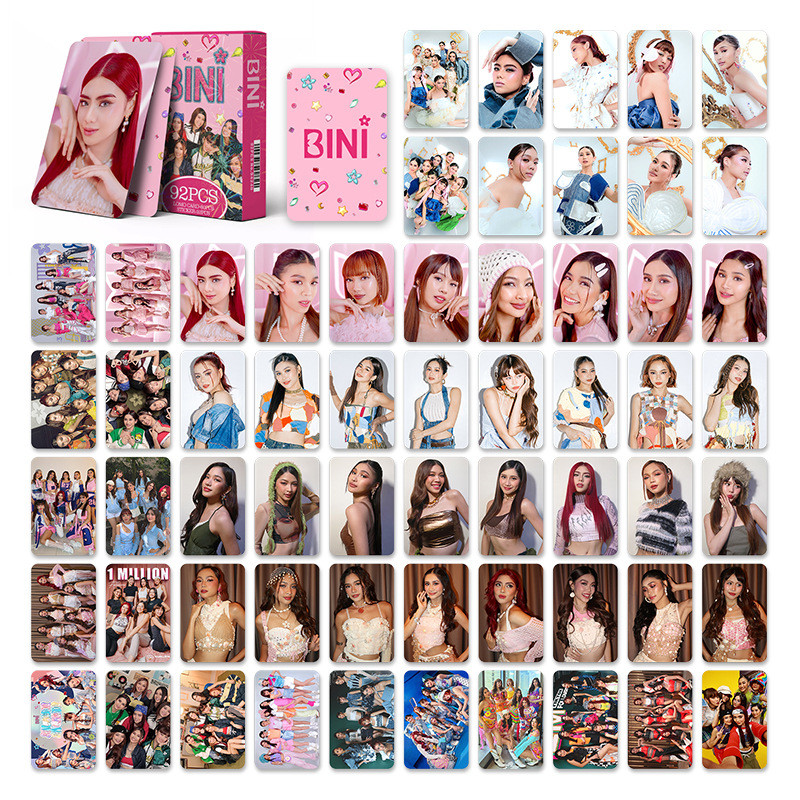 92Pcs/Box BINI Cherry on Top Album LOMO Cards BINI Holographic Lomo ...