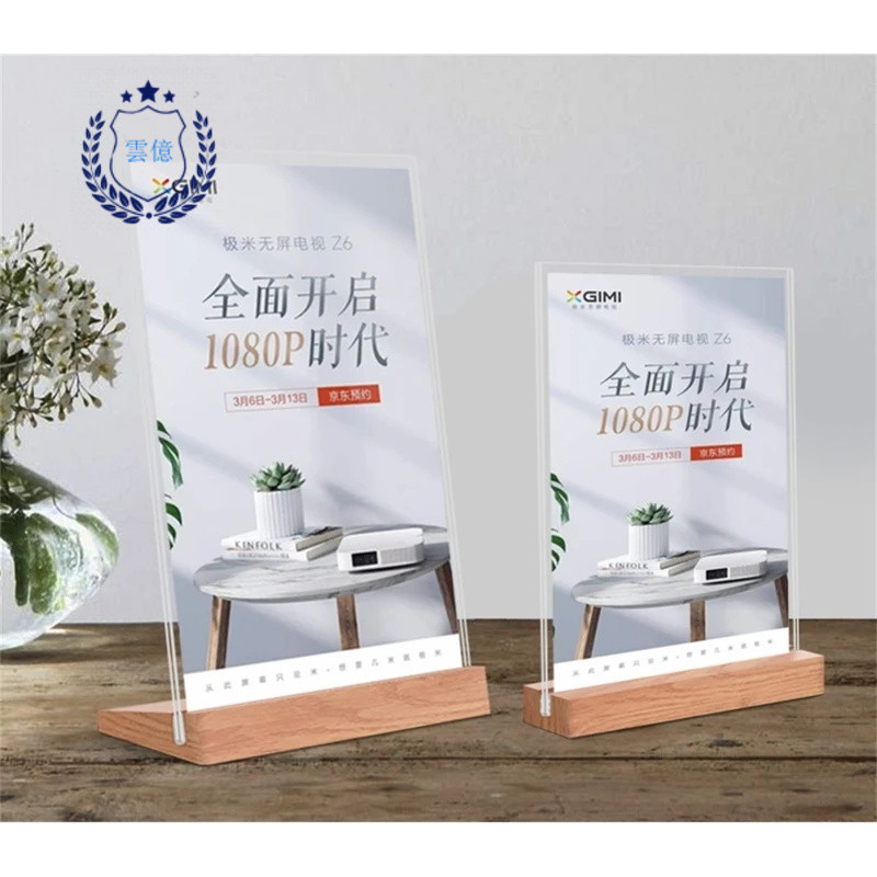 A6 Acrylic L-style T-type Strong Table Signboard Double-sided Tab Le ...