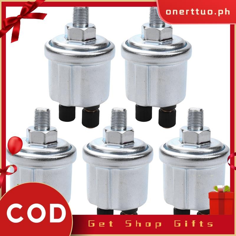 5X Universal Oil Pressure Sensor 0 to 10 Bars 1/8 Npt Generator Part 10mm Crew Plug Alarm ...