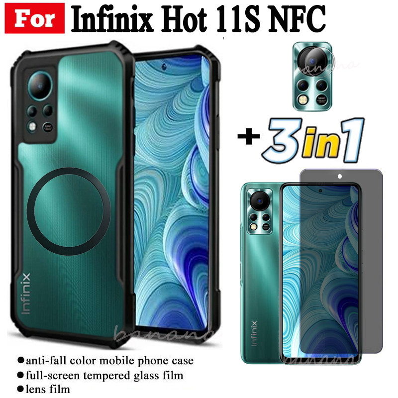 3 in 1 infinix Hot 11s NFC Shockproof Phone Case With Magnetic Wireless ...