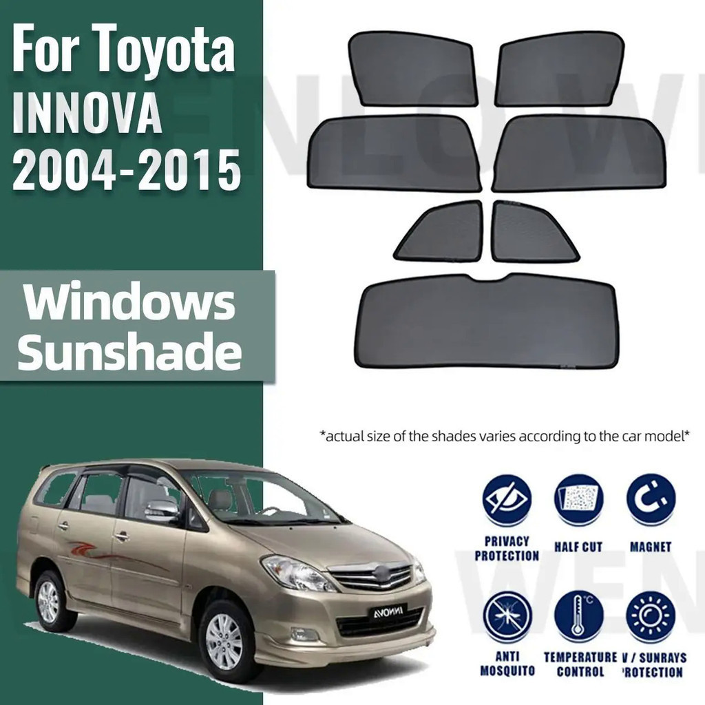 Car Sunshade For Toyota INNOVA 2004-2015 Car Sunshade Shield Magnetic ...