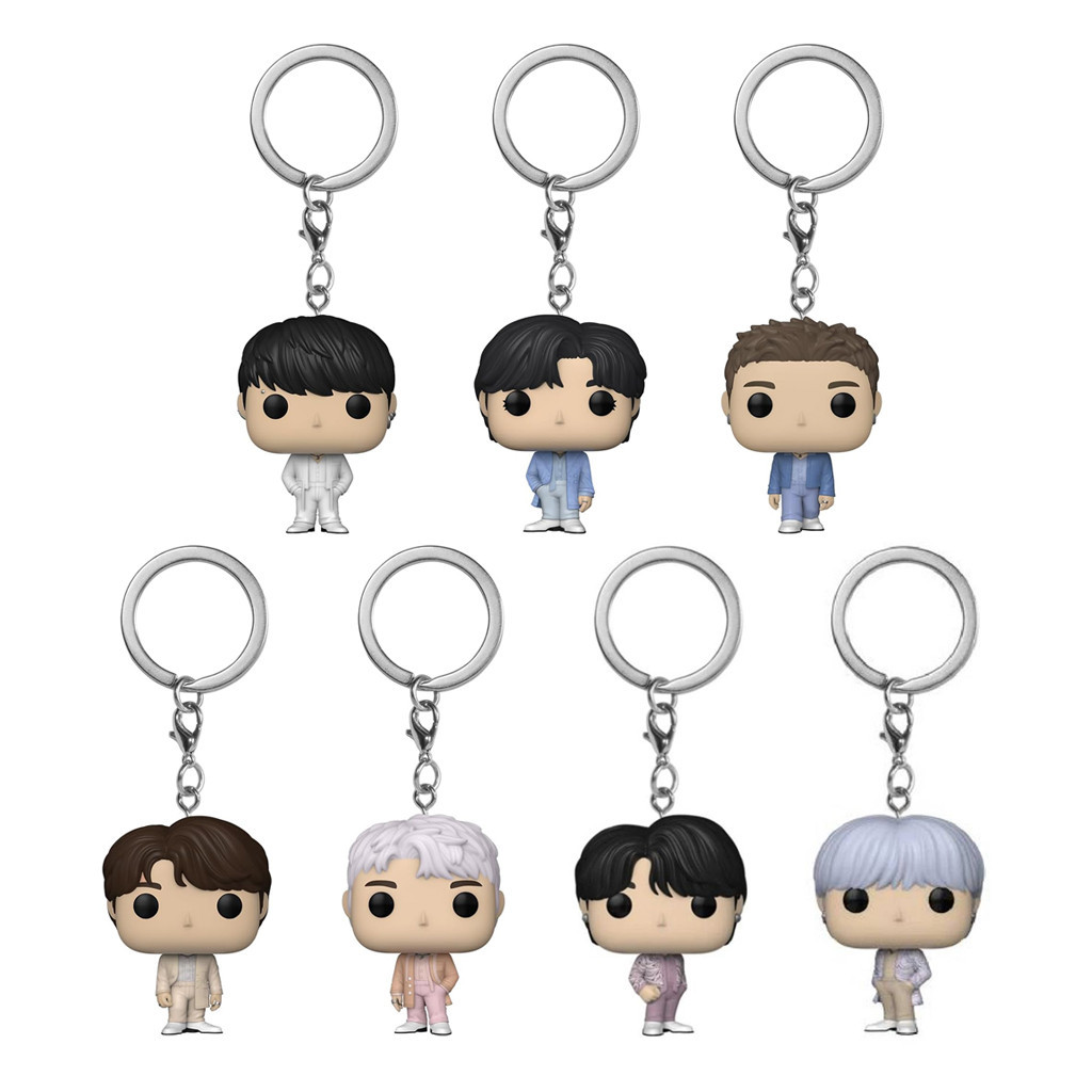 Funko POP Korea BTS Figurine Doll Keychains JUNG KOOK SUGA RM J-HOPE Action Figures Key Ring ...