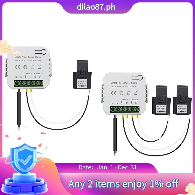 Tuya Smart WiFi Energy Meter 80A with Current Transformer Clamp KWh ...