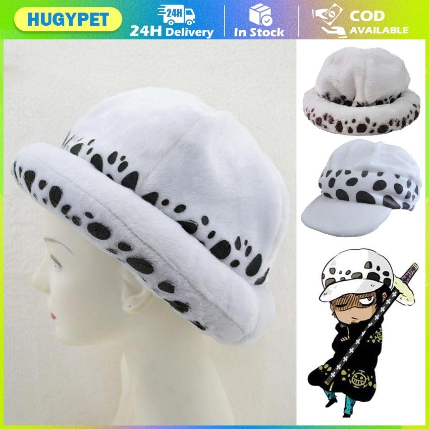 Anime One Piece Trafalgar Law Cosplay Hat Baseball Bucket Hats White ...