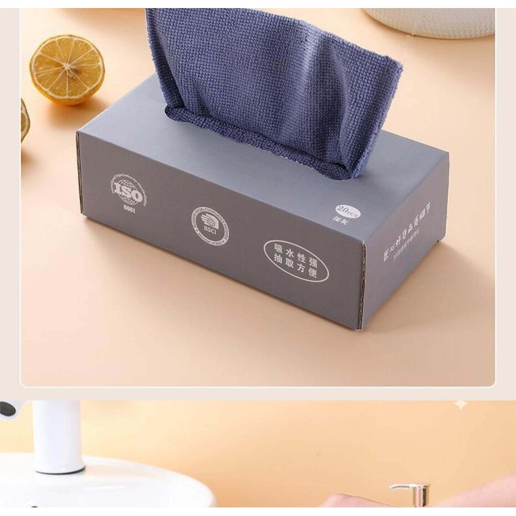 Removable Dishcloth Reusable Absorbent Microfiber Kitchen Dishcloth ...