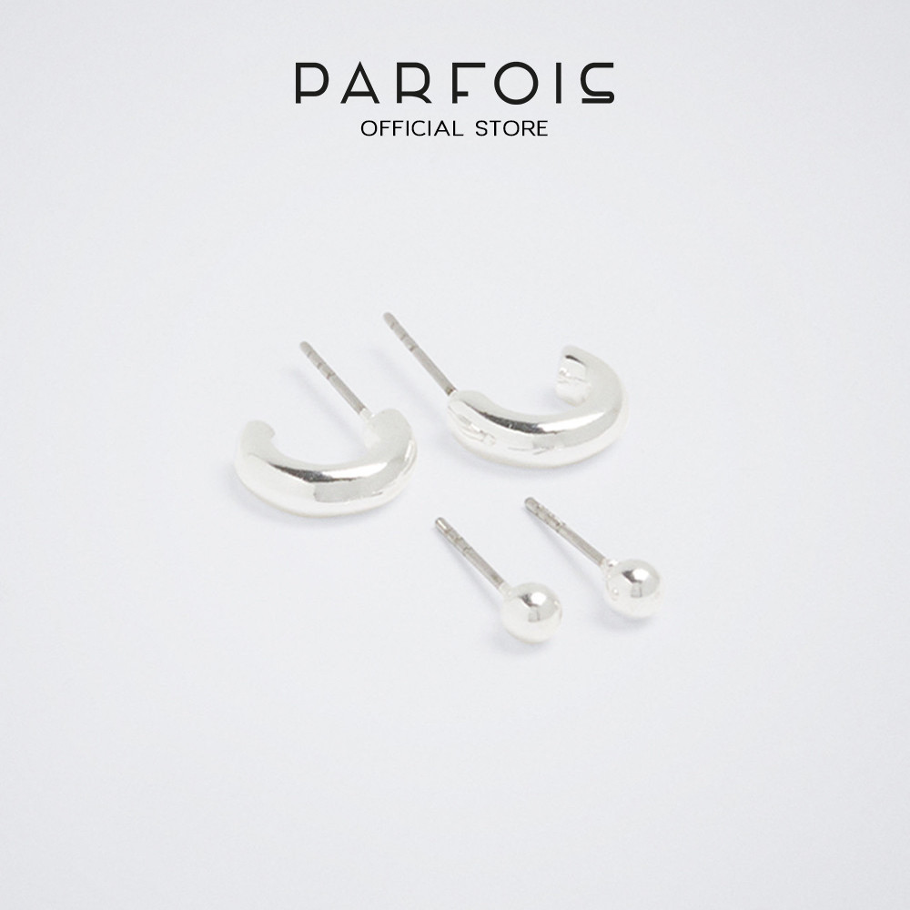 Parfois Hoop Earrings earrings one size silver fashion for Women's ...
