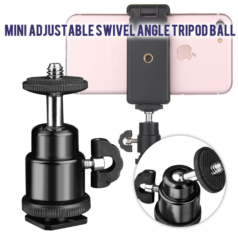 Ball Head Bracket Adjustable Swivel Angle Tripod Holder Mount For ...