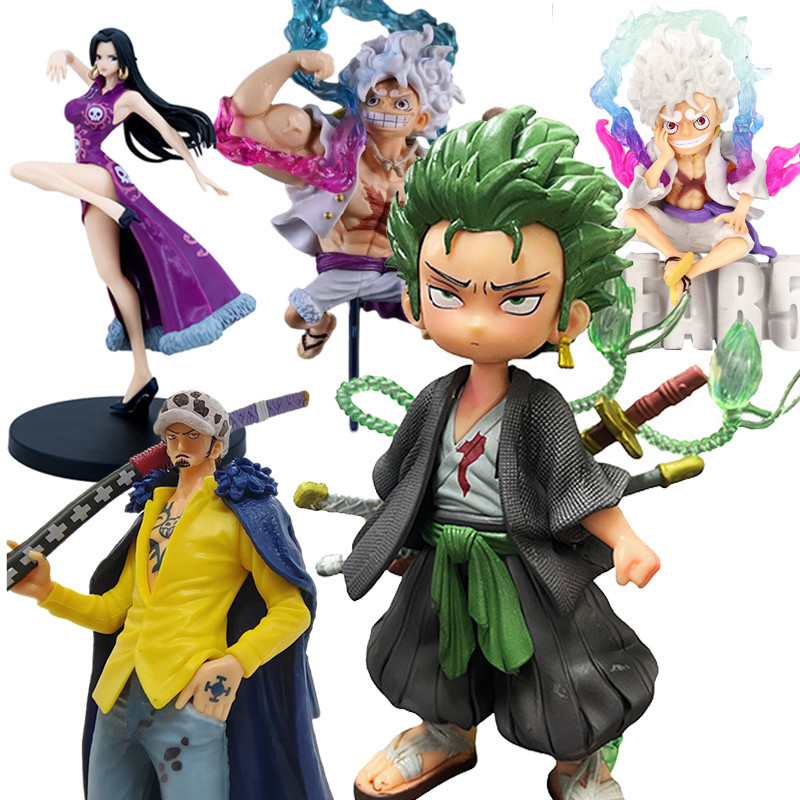 One Piece Luffy Ace Boa Hancock Handsome Action Figure Trafalgar Law ...