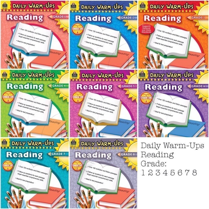 Daily Warm-Ups Reading Grade 1 2 3 4 5 6 7 8 | Fiie English Reading ...
