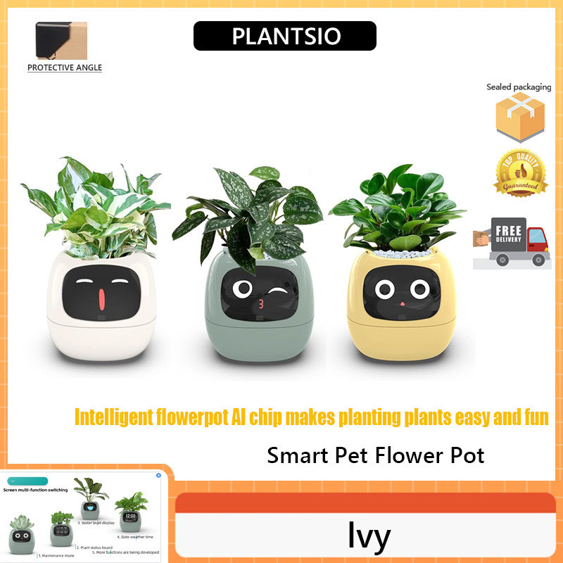 Plantsio lvy Smart Flowerpot, Smart Pet Flowerpot, Artificial Smart Flowerpot, Smart Flowerpot ...