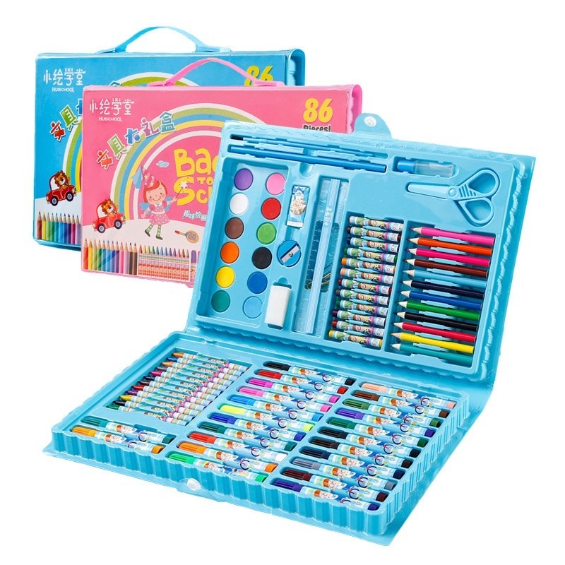 86 pcs 42 pcs Kids Coloring Set Painting Water Color Crayon Drawing Set ...