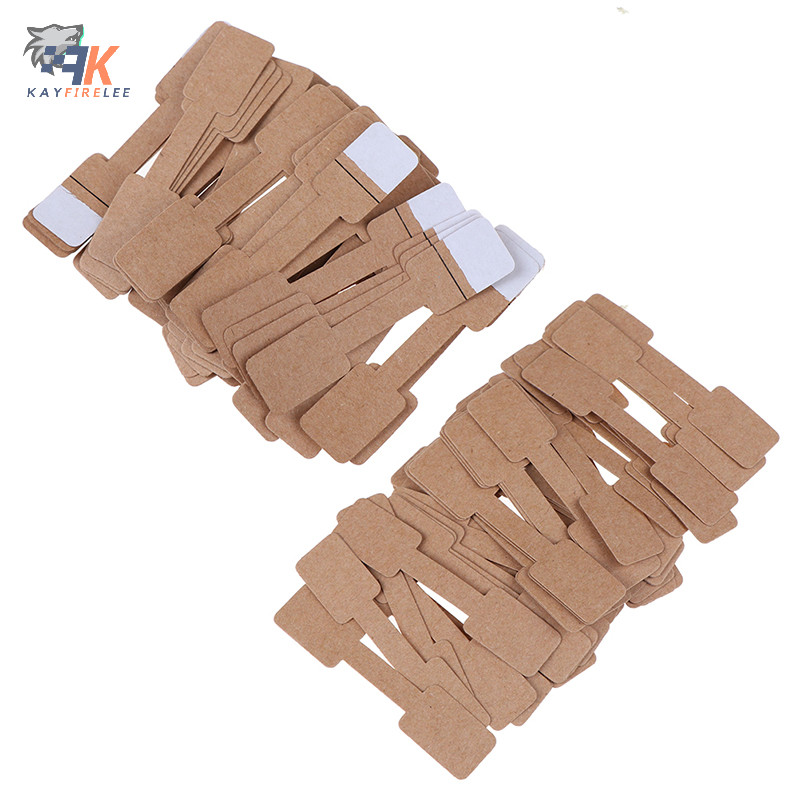 (KFL) 50/100Pcs Quadrate Blank Price Tags Necklace Ring Jewelry Labels ...