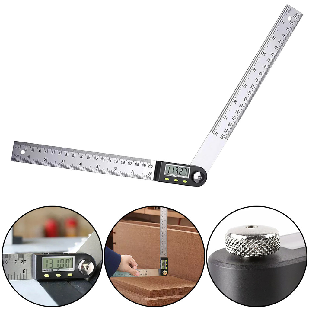 【Cyanfire】20CM Digital Protractor Inclinometer Electronic Angle Gauge Stainless Steel Angle ...