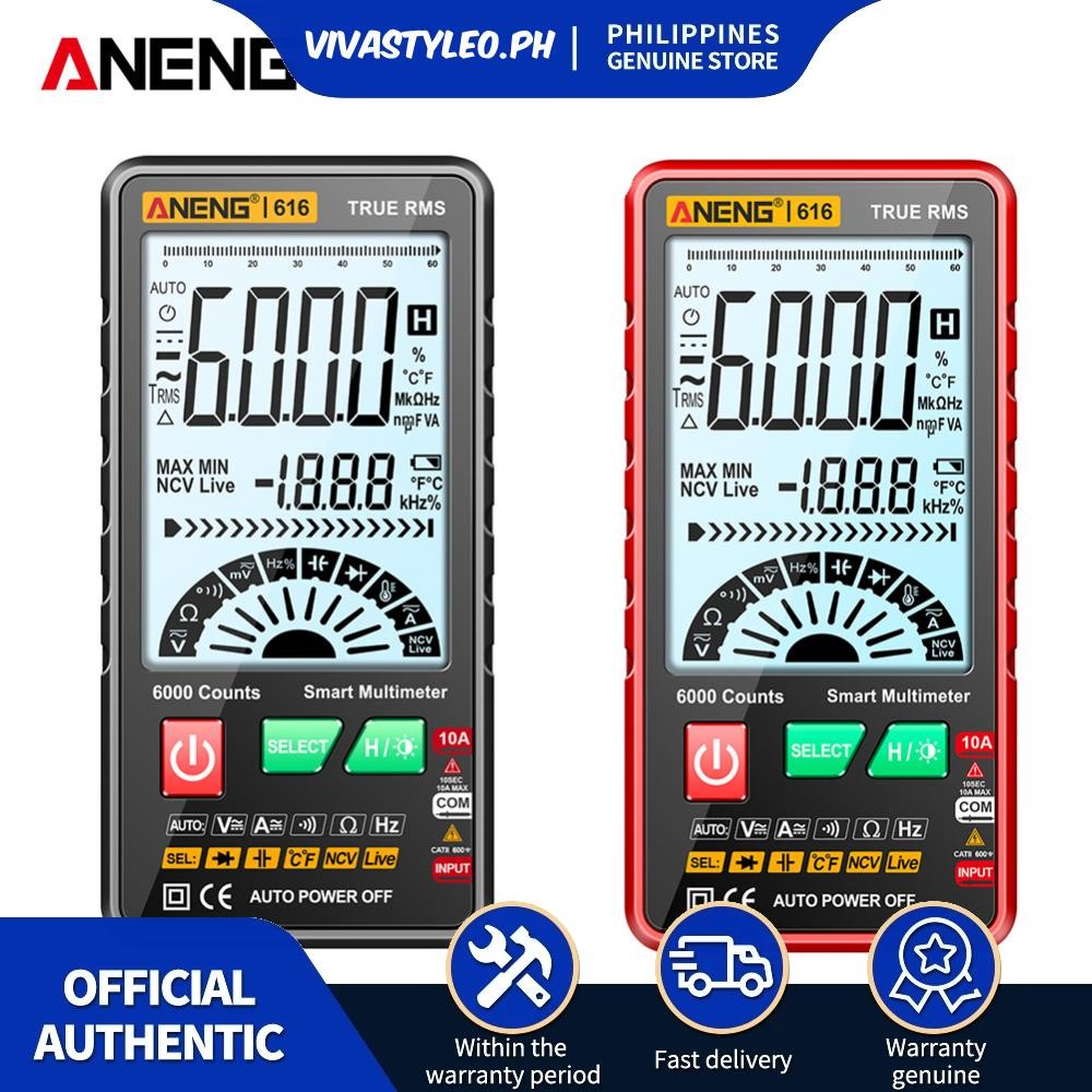 Portable Multimeter Auto Range 6000 Counts Capacitor Tester for Ohm ...