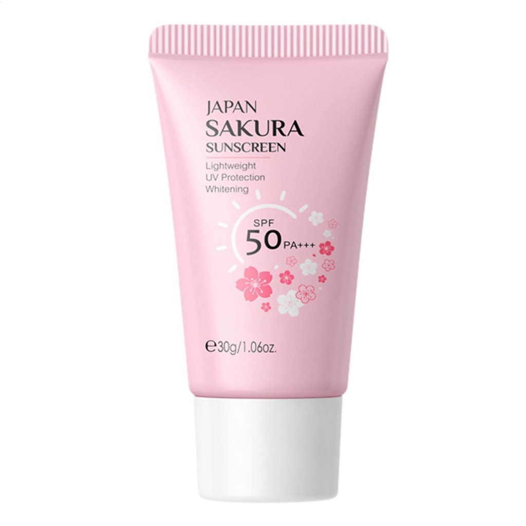 Sun Cream SPF50 Sakura Face & Body Sunscreen 30g Lightweight Waterproof ...