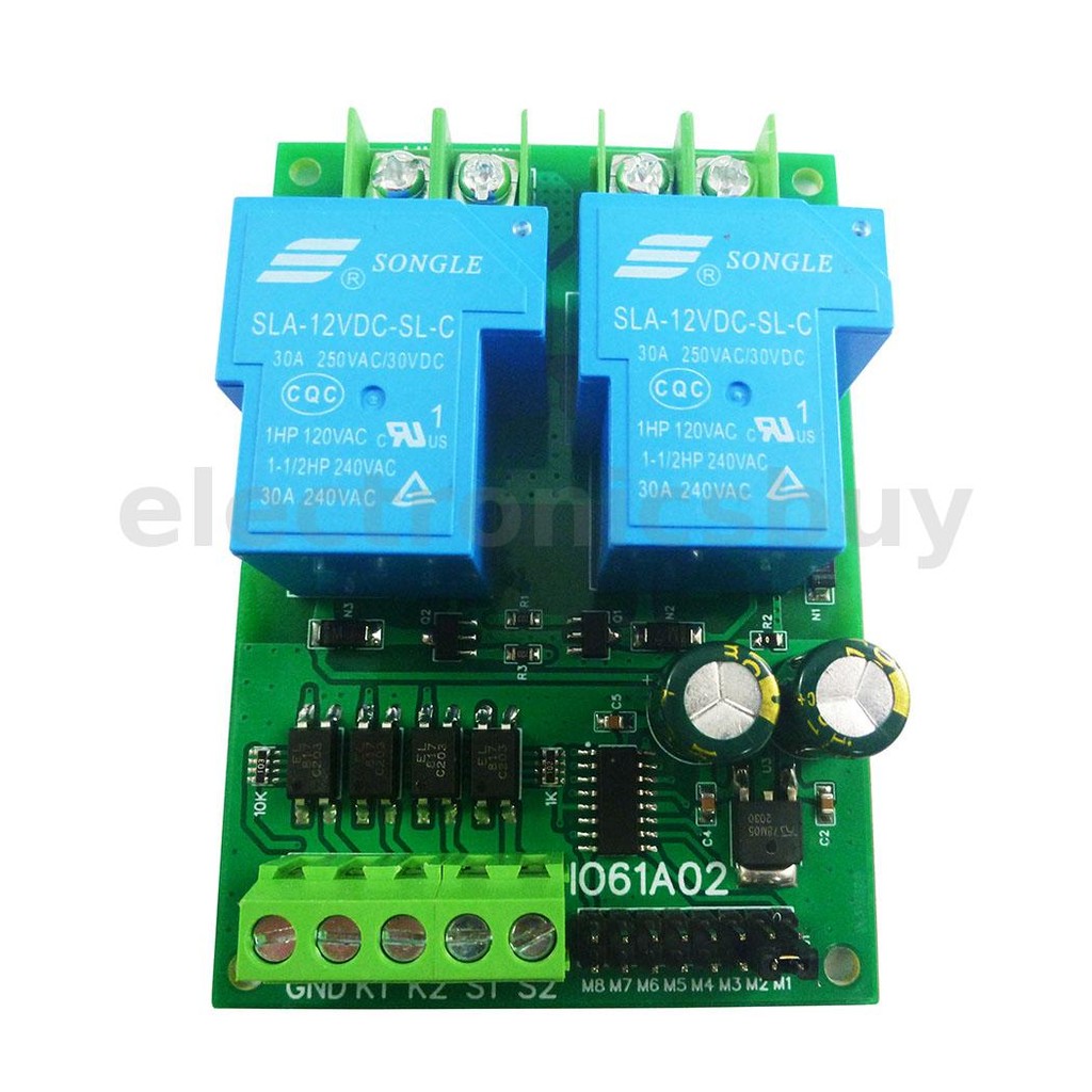 30A 12V 24V DC Motor Controller Relay Board Forward Reverse Control Limit Start Stop Switch for ...
