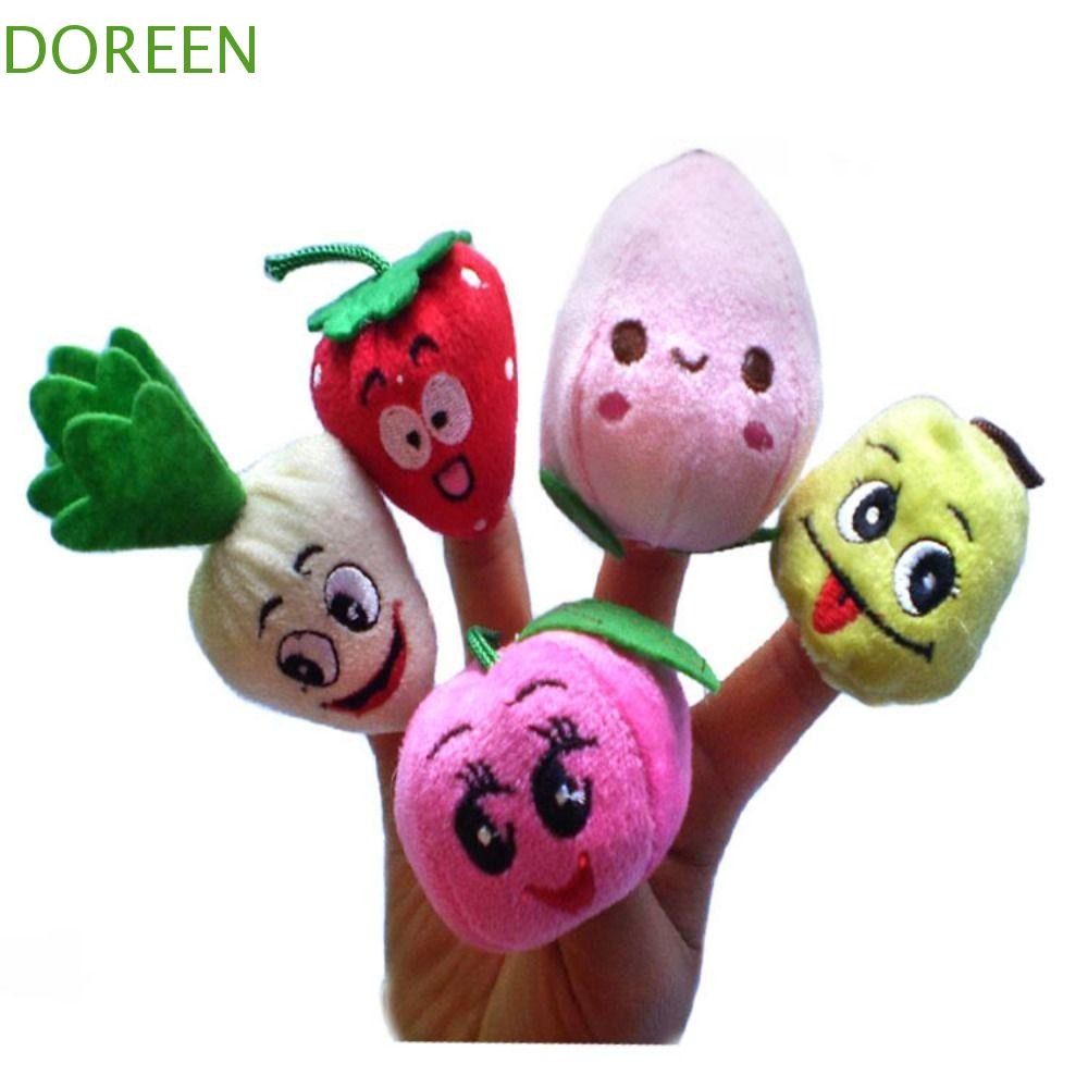 DOREEN 10 PCS Fruit/Vegetable Finger Puppets Toys, Cartoon Different ...