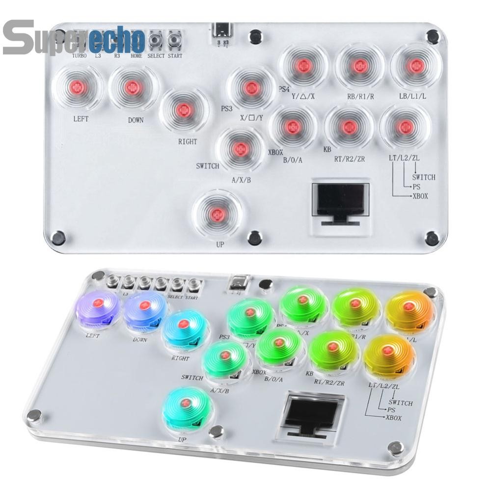 Arcade Joystick 12Keys All-Button Mini Fighting Game Arcade Stick ...