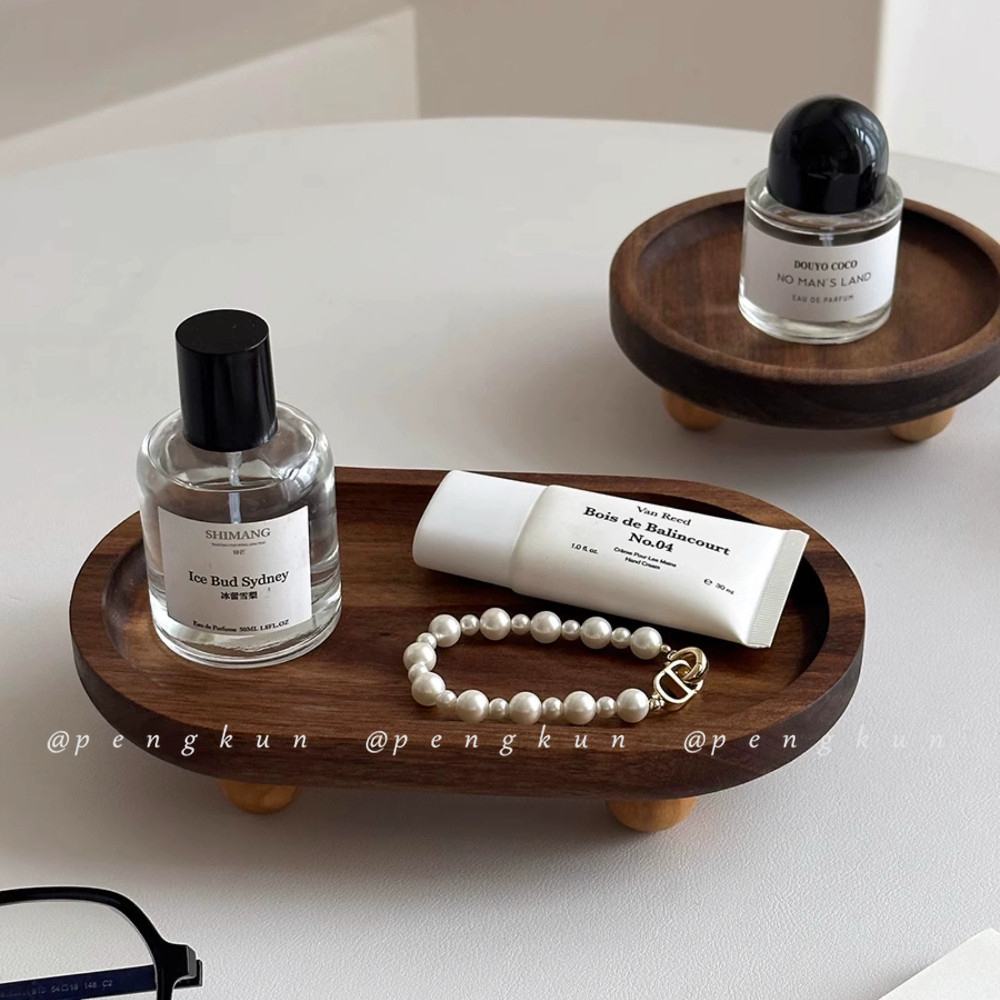 Retro Solid Wood Perfume Jewelry Tray Aromatherapy Tray Decorative ...