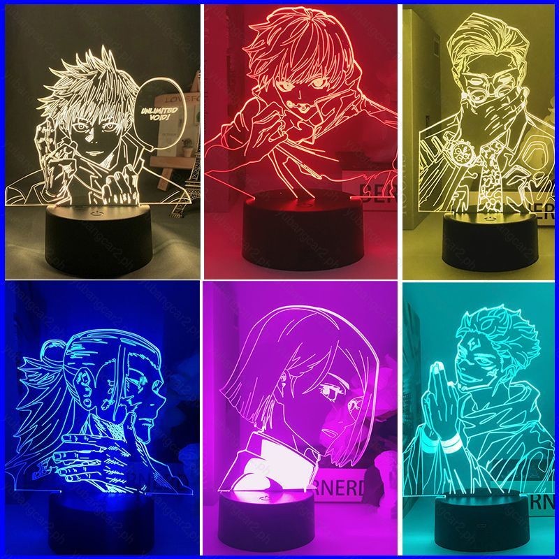 Yu2 JUJUTSU KAISEN 3D Lamp Night Lights Anime USB Lighting LED Gojo ...