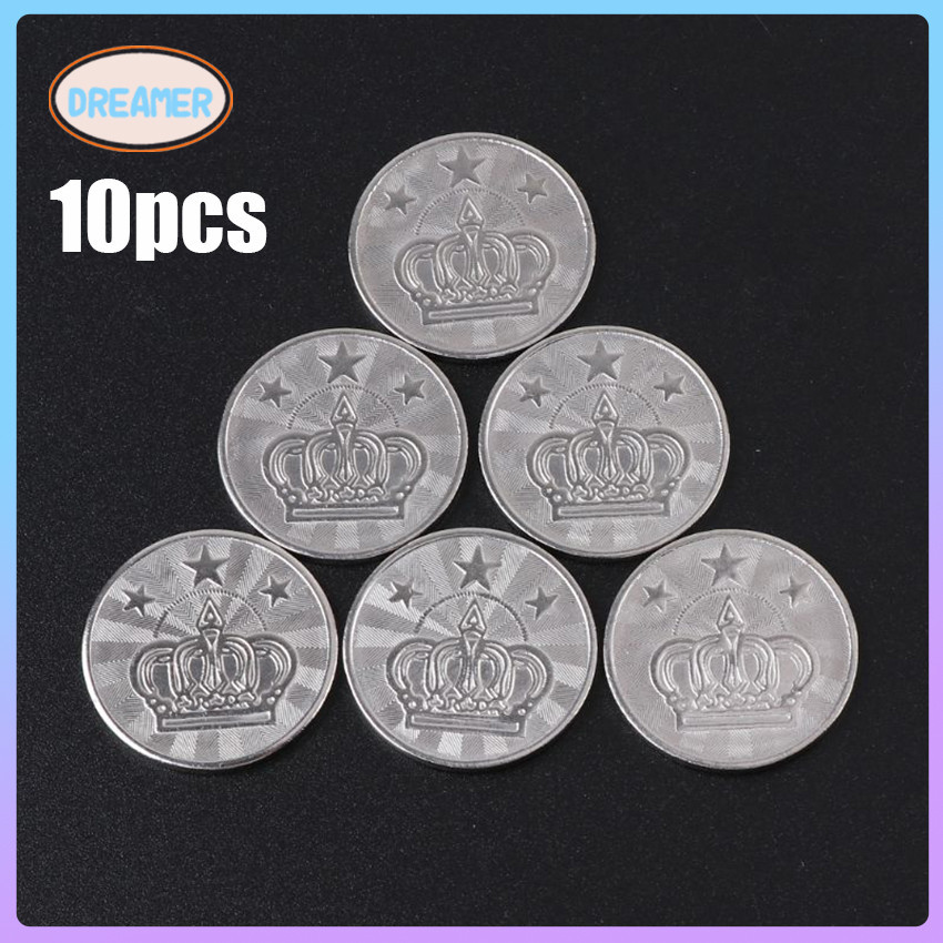 10Pcs Metal Game Token 25*2mm Arcade Crown Coin Custom Tokens for ...
