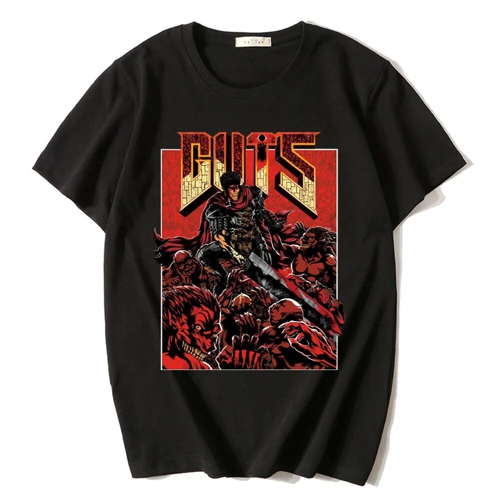 Japanese Manga Berserk Guts Graphics Tshirts Men T Swordsman Gatsu ...