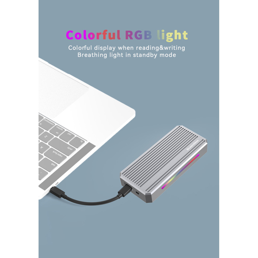 Blueendless USB4 Type-C M2 SSD Enclosure for M.2 NVME B Key 2230 2242 ...