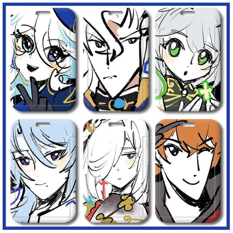 Genshin Impact Furina Neuvillette Ins Fun Student Meal Card Card Holder ...