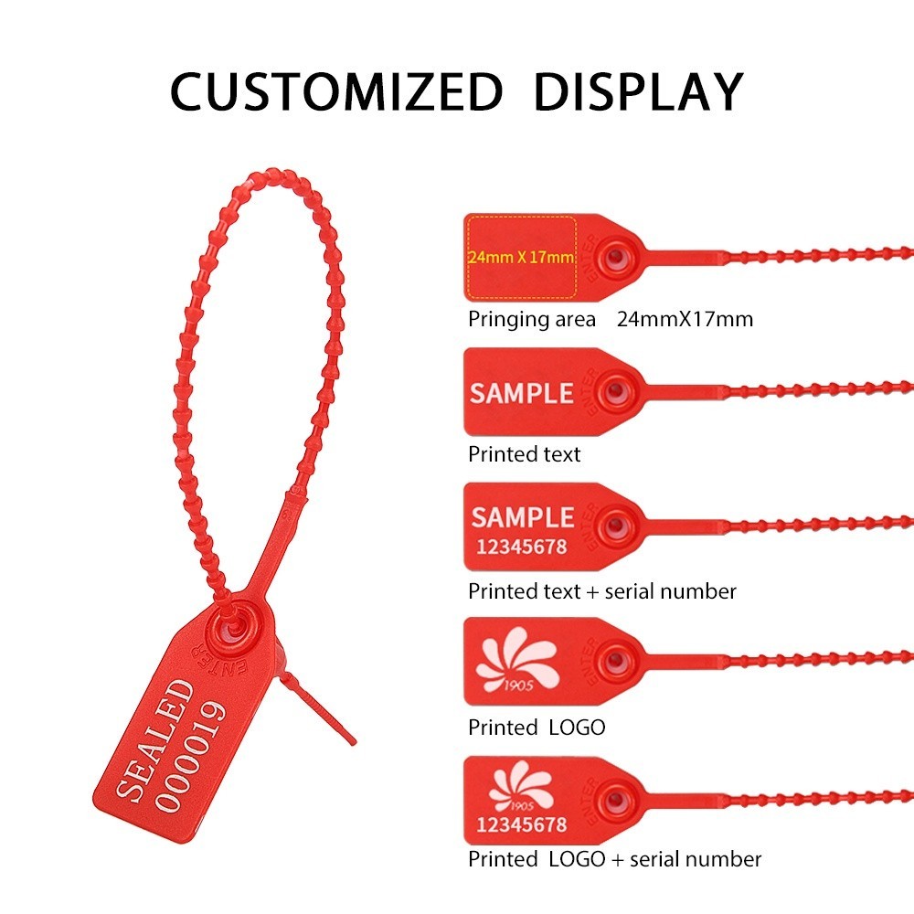 Plastic Security Seals 100PCS Serial Numbered Seal Tags Self-locking ...