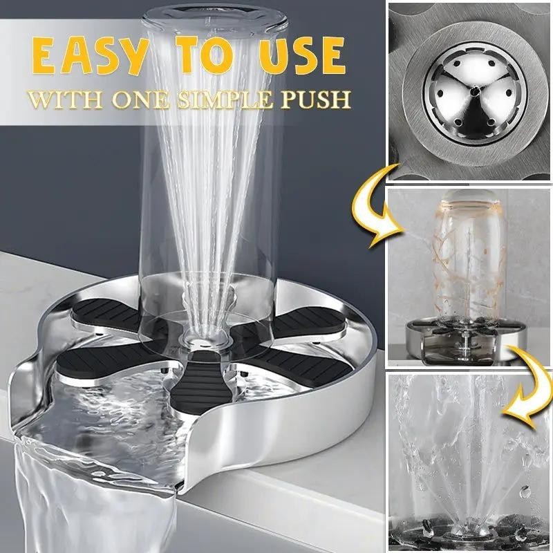 360° Automatic Cup Washer Jet Nozzle Glass Rinser Cleaning Accessories ...