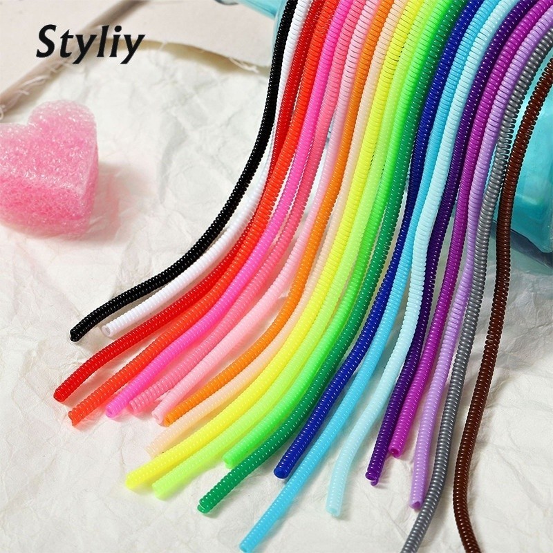 60cm data cable protection rope spring fixed sleeve telephone wire coil ...