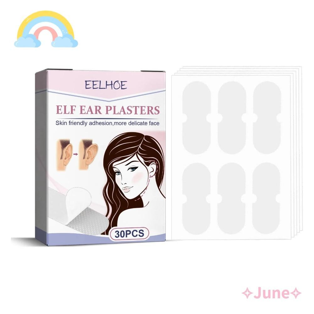 JUNE 30pcs Ear Corrector, Invisible Transparent Elf Ear Stickers ...