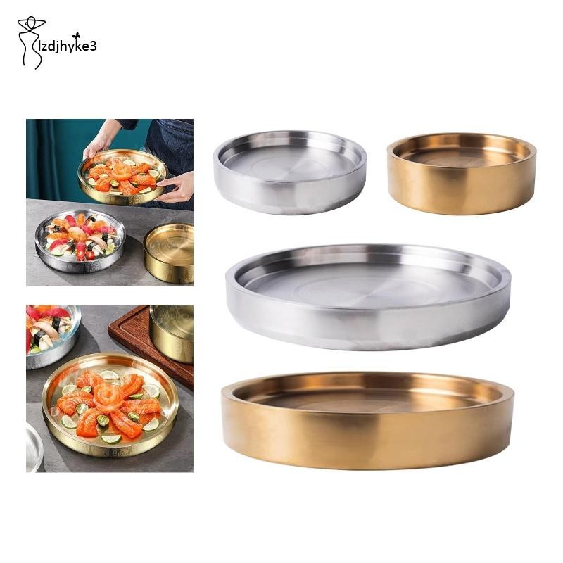 [lzdjhyke3] Chiller Bowl Chilled Server Chilled Tray Round Cold Foods ...