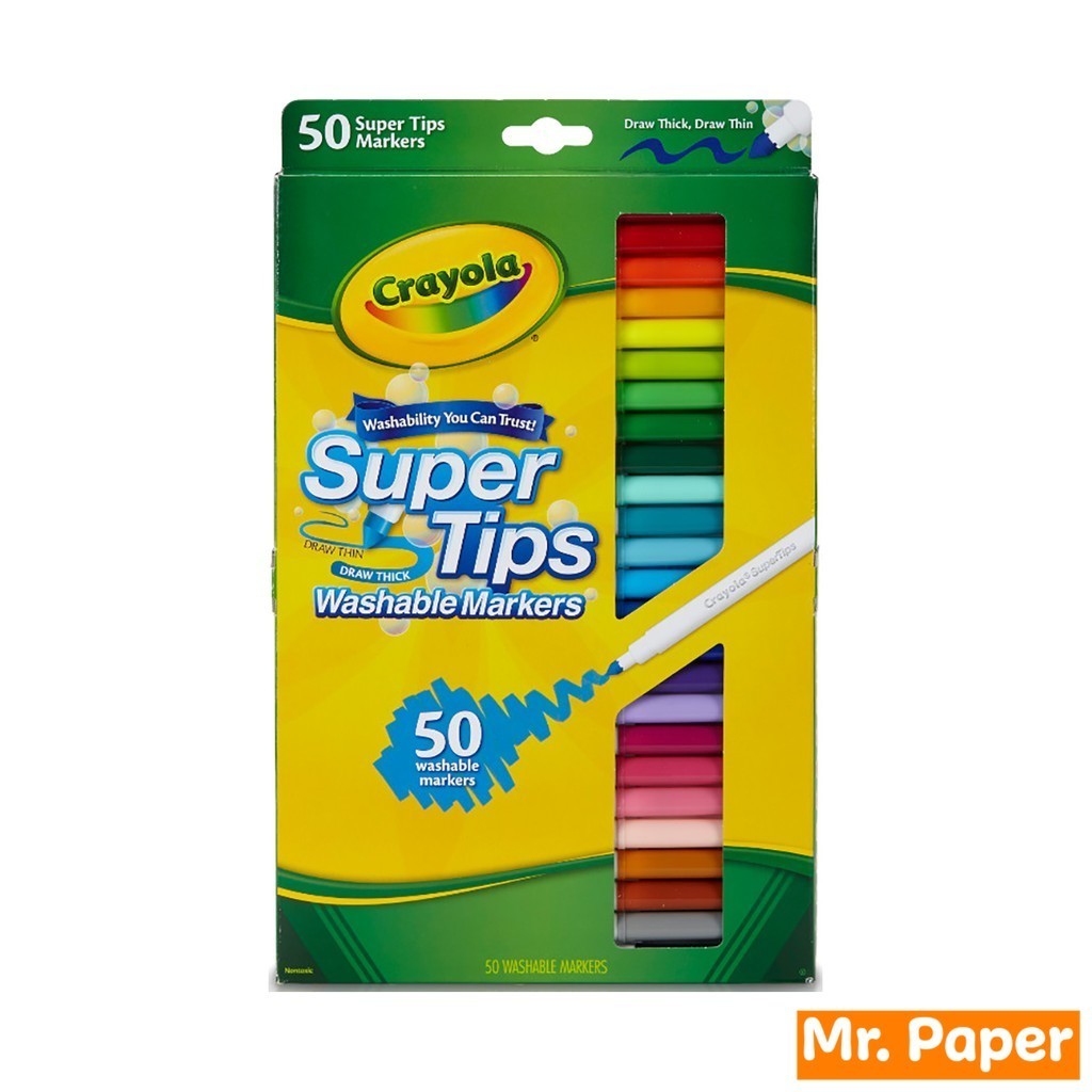 Crayola Super Tips Washable Markers | 50 Color 100 Colors | SuperTips ...