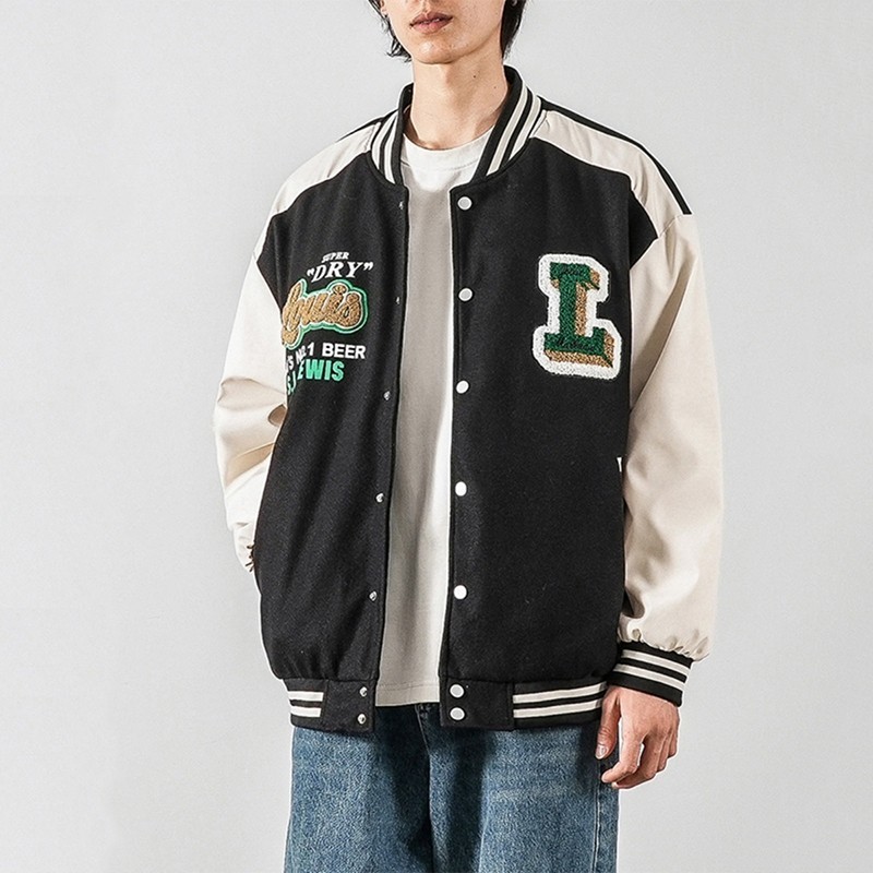 Korean sweatshirt baseball jacket for men varsity jacket vintage ...
