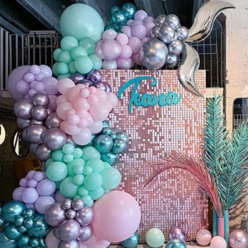 92pcs Mermaid Tail Balloon Garland Arch Mermaid Theme Birthday Party ...