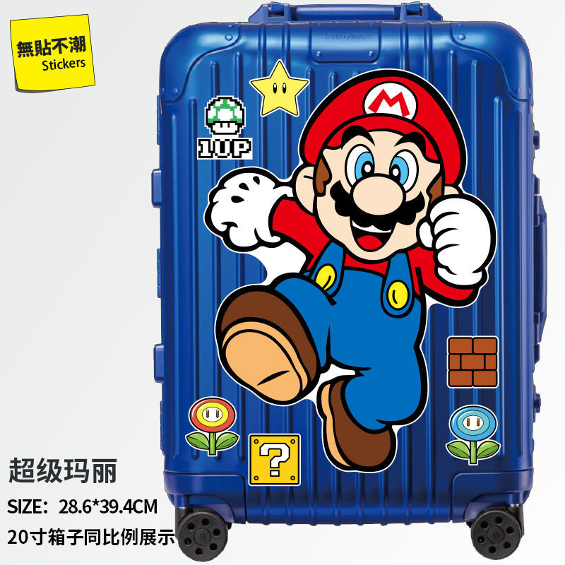 Big Sheet after 80 Mario Cute Cartoon Suitcase Sticker Painting ...
