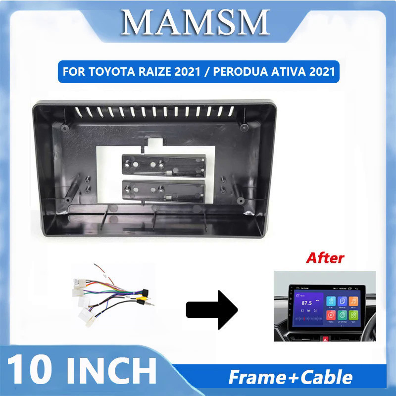 2 Din Auto Radio Frame For TOYOTA RAIZE 2021 / PERODUA ATIVA 2021 Car ...