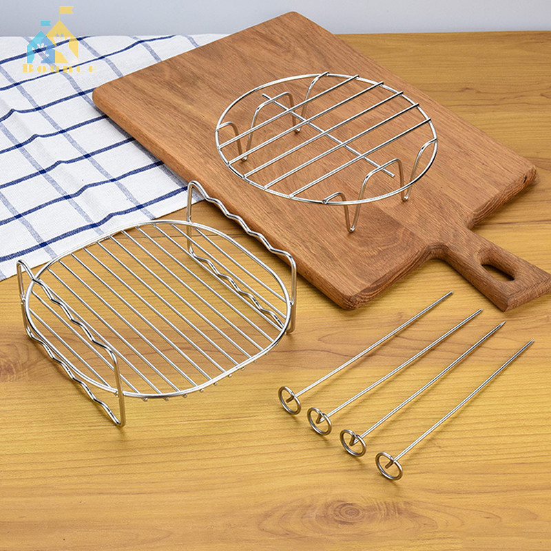 Bounce Stainless Steel Airfryers Double Layer Rack Versatile Round ...