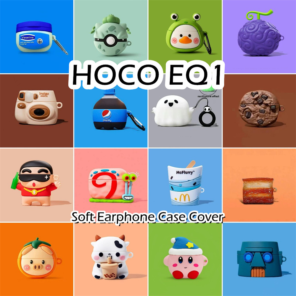 READY STOCK! For HOCO EQ1 Case Trendy Cartoon Series Soft Silicone ...