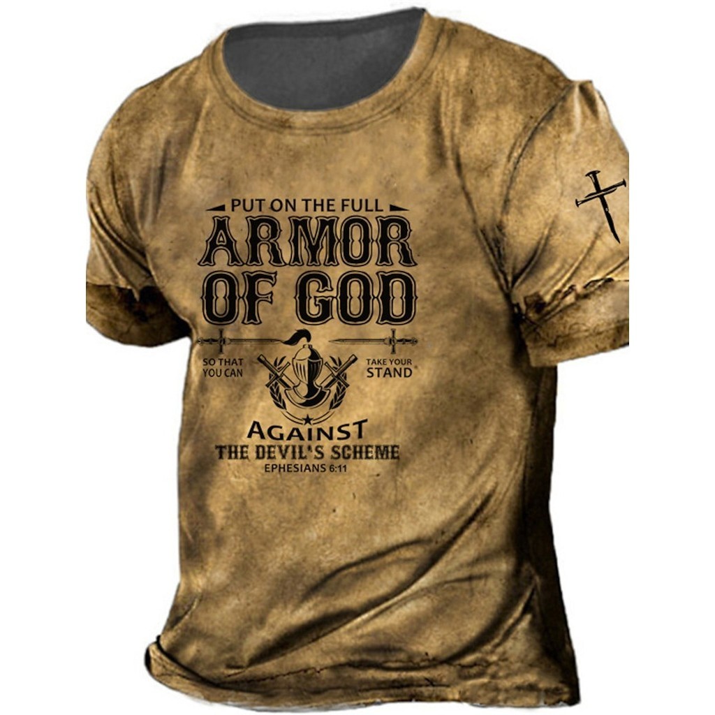 Easter The Armor Of God Men's Pattern Shirt 3D Printed Unisex T-shirt ...