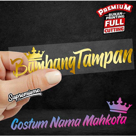 Custom Sticker Name Crown King Queen Sticker Costume Name Crown King ...