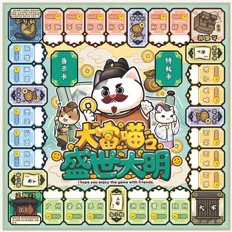 Monopoly Board Game Educational Children Parent-Child Interactive Card ...