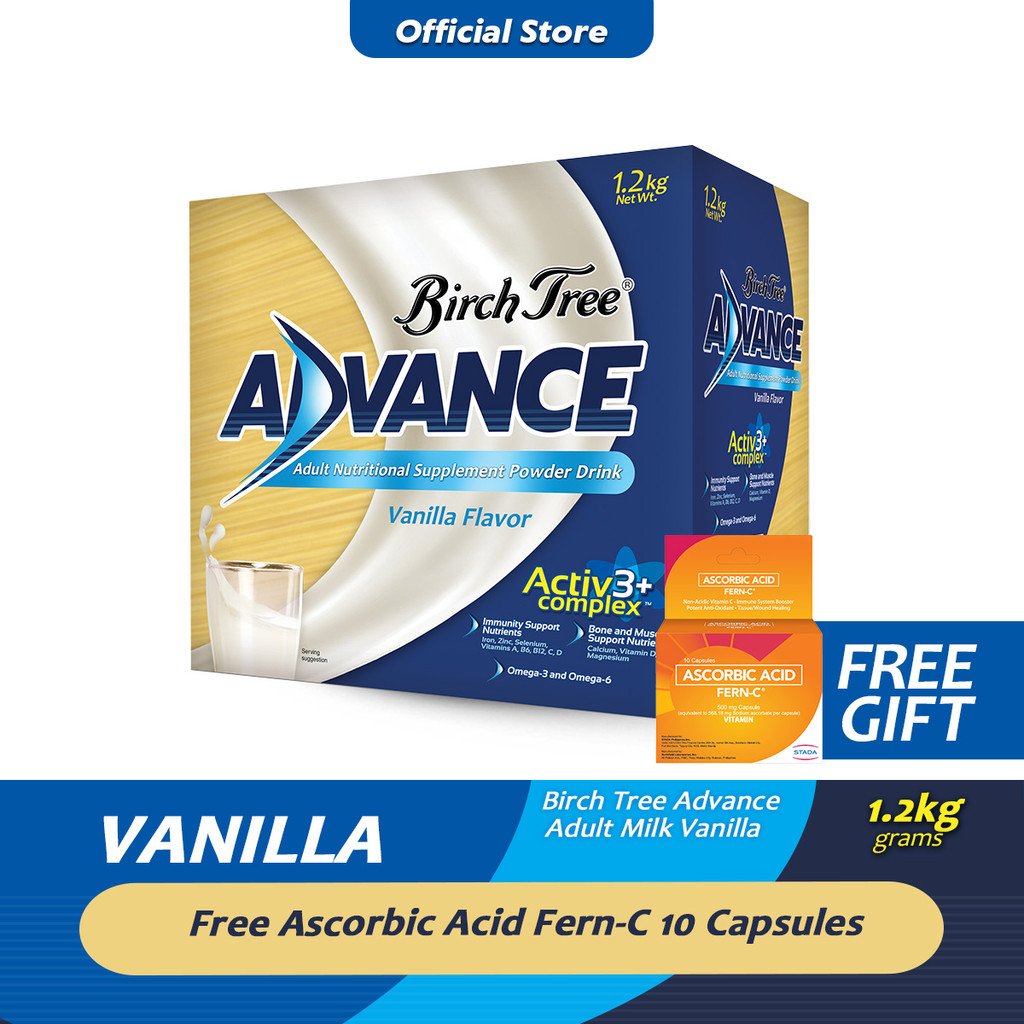 Birch Tree Advance Adult Milk Vanilla 1.2kg with Free Vitamins ...
