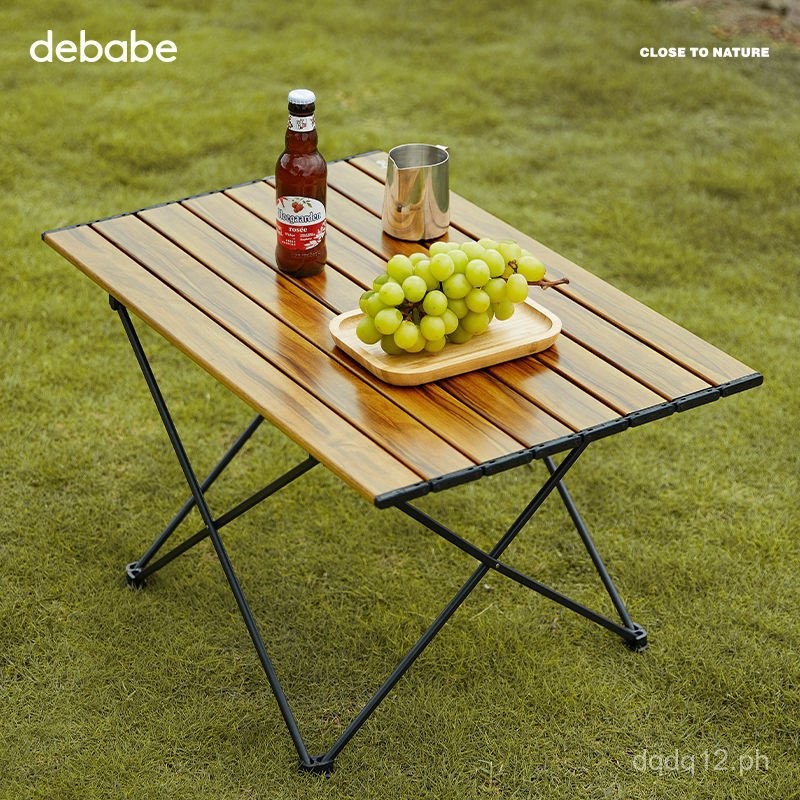 debabe Outdoor Folding Table Aluminum Alloy Picnic Table and Chairs ...