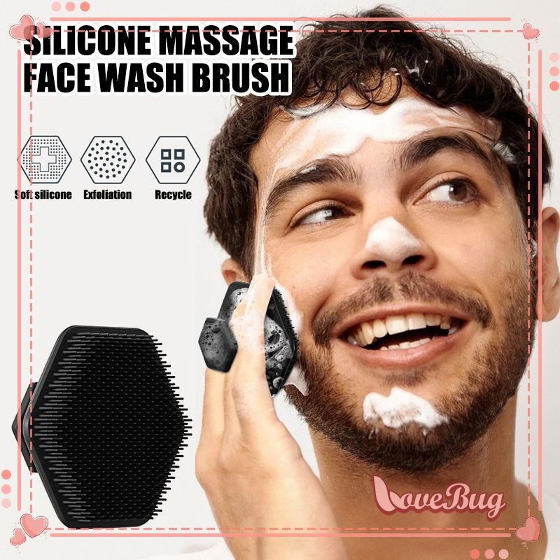 Silicone Face Scrubber Men Facial Cleaning Scrubber Massage Face Scrub ...